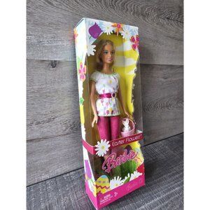 Mattel | Toys | Vtg 207 Barbie Easter Flowers Tulips Bunny Pink Basket ...
